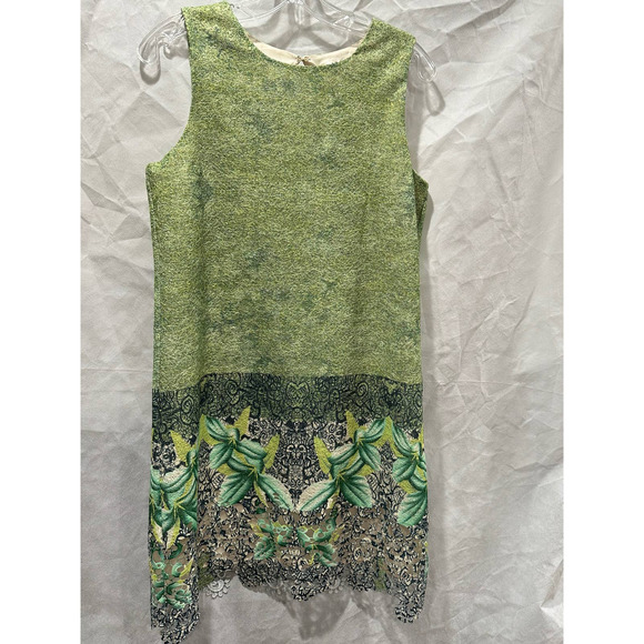 Max Studio | Dresses | Max Studio Green Floral Mesh Sheathdress Sz M ...